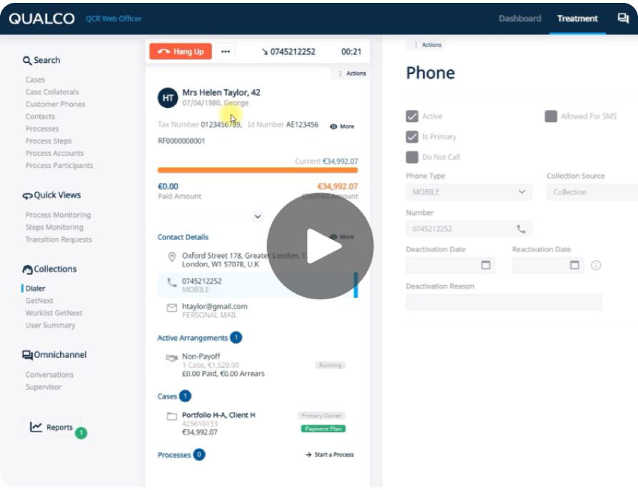 DEMO VIDEO QCR: DIALER FUNCTIONALITY